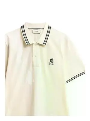 Pringle Of Scotland Tipped Piqué-cotton Polo Shirt - Neutrals
