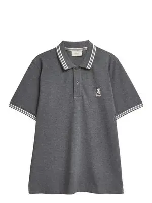 Pringle Of Scotland Piqué-knit Tipped Polo Shirt - Grey