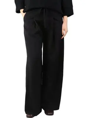 GEOFFREY B. SMALL Pleated Wide-leg Trousers - Black