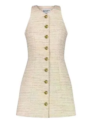 Matthew Bruch Beige Tweed Mini Dress - Neutrals