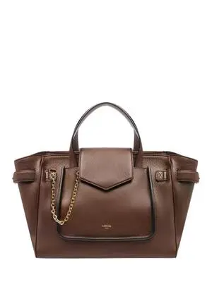 LANCEL Thea Grained Leather Tote Bag - Brown