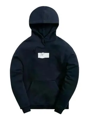 Kith Logo Print Drawstring Hoodie - Blue