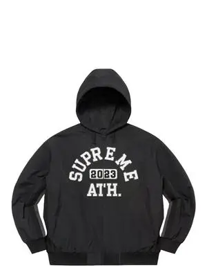 Supreme Applique Hooded Track Jacket - Black