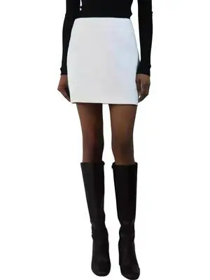 Veronica Beard Tuxedo Mini Skirt - Neutrals