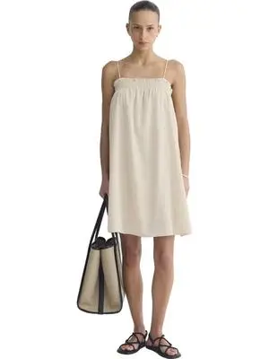 Everlane Gauze Smocked Dress - Birch