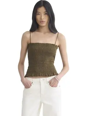 EVERLANE Everlane Smocked Cami Top