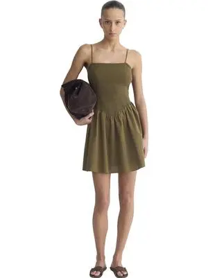 Everlane Gauze Smocked Mini Dress - Beech