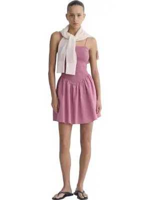 Everlane Gauze Smocked Mini Dress - Heather Rose