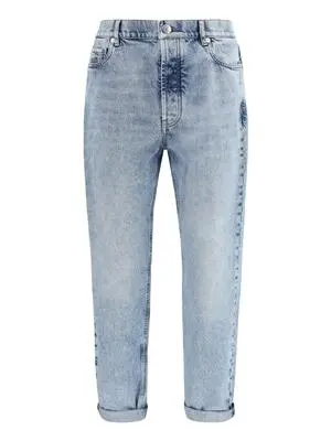 Brunello Cucinelli Straight-leg Turn-up Jeans In Faded Denim - Light Blue