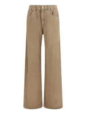 Brunello Cucinelli Wide-leg Jeans - Beige