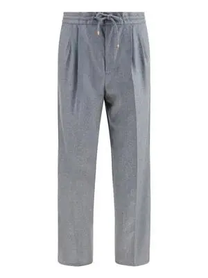 Brunello Cucinelli Virgin Wool Mélange Pants - Grey