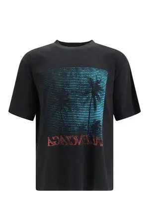Balenciaga Graphic Print T-shirt Mae - Black