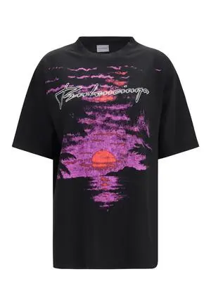 BALENCIAGA Printed Cotton T-Shirt