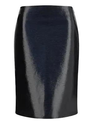 COURREGES Vinyl Midi Skirt - Bordeaux