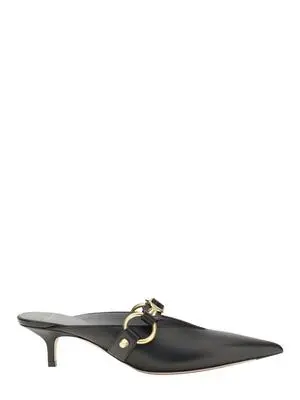 Balenciaga Balenciaga City Mules With Gold Tone Studs Black