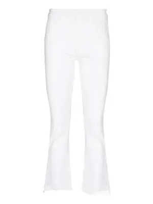 MOTHER Insider Crop Step Trousers - White