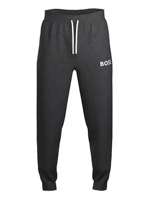 BOSS Ease Cotton Logo Print Joggers Regular Fit - Medium Grey