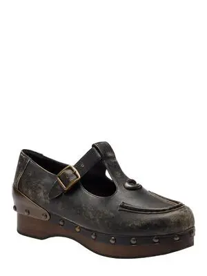 COACH X Brain Dead Leather Mary Jane Clogs - Black