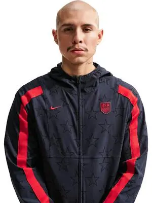 Nike Usmnt Dri-fit Soccer Woven Jacket - Blue