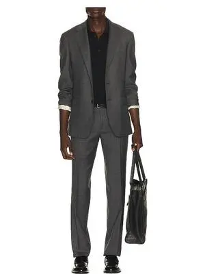 Polo Ralph Lauren 2-buton Single Breasted Sharkskin 2-piece Suit In Grey - Medium Grey Multi