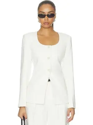 Paige Edina Blazer In Ivory - Bone