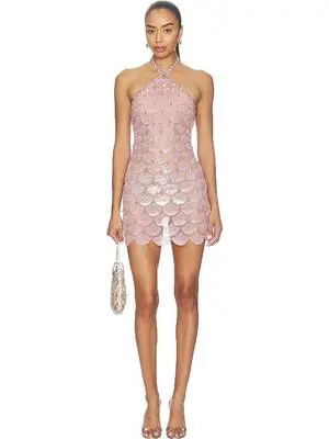 Retrofete Ninette Embroidered Mini Dress - Rosa