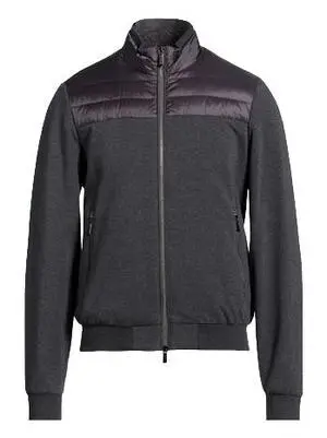 MOORER Charcoal Polyamide And Cotton Jacket - Grey