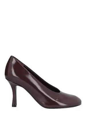 BURBERRY BURBERRY Leather Pumps With Square Toe And Spool Heel