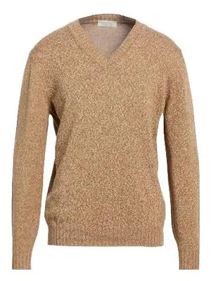 FILIPPO DE LAURENTIIS Cotton V-neck Sweater - Beige
