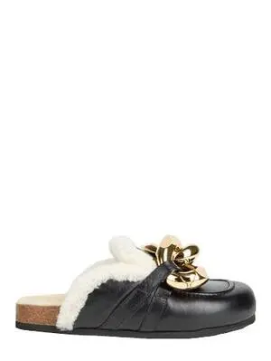 JW Anderson Calfskin Embellished Clogs - Black