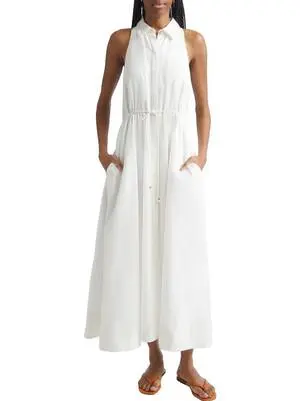 TOCCIN Tocca Tiana Sleeveless Linen & Cotton Shirtdress - Coconut