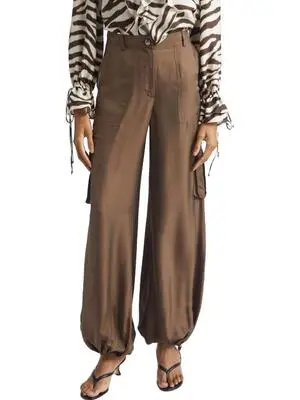 TOCCIN James Wide Leg Cargo Pants - Coffee