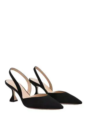 Amina Muaddi Holli Sling 95 Pumps - Black