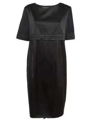 Burberry Pleated Satin Dress - Black