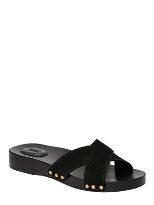 Paige Inez Slide Sandal With Studded Platform - Black