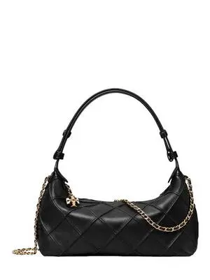Tory Burch Fleming Quilted Leather Shoulder Bag - Black