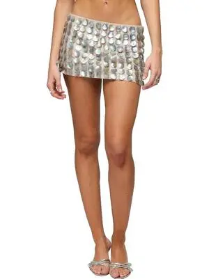 EDIKTED EDIKTED Diane Mother-of-Pearl Disc Miniskirt