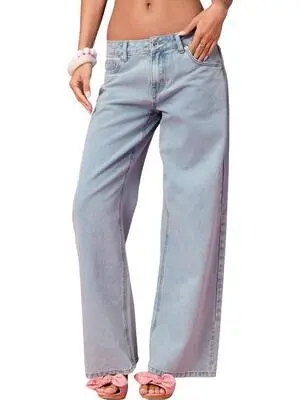 EDIKTED Edikted X Barbie Low Rise Wide Leg Jeans