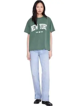 ANINE BING Cade New York University Graphic T-shirt - Cilantro