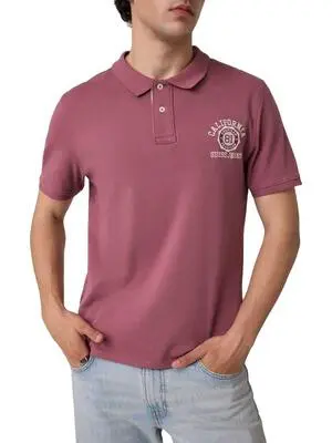 GUESS Muscle Fit Sueded Jersey Polo