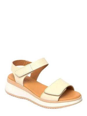 MENINA STEP Napoli Flat Wedge Sandal - Ivory