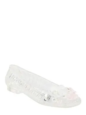 HEAVENLY JELLY Fleck Jelly Ballet Flat - Clear