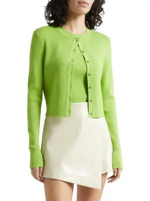 TOCCIN Zoe Crop Cardigan - Lime