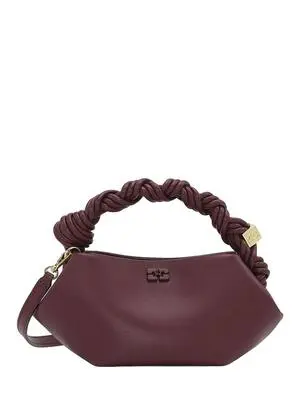GANNI Satchel With Braided Top Handle - Red