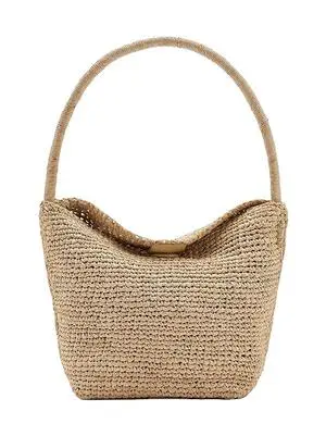 Madewell Raffia Handwoven Shoulder Bag - Gray