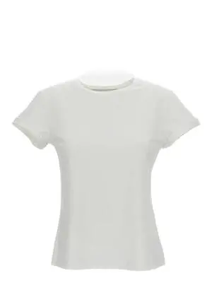 GOLDEN GOOSE Golden Goose Slim Fit T-Shirt In Washed Cotton Bianco