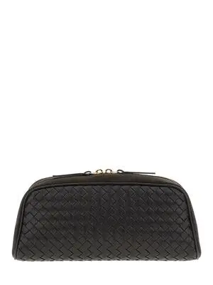Bottega Veneta Bottega Veneta Large Knot Pochette In Suede And Napa Leather Marrone