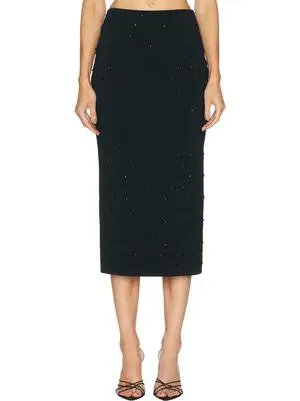 Carolina Herrera Embellished Midi Pencil Skirt - Black