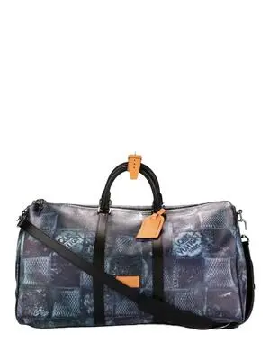 LOUIS VUITTON Salt Keepall Bandoulière Travel Bag - Blue