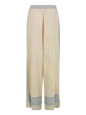 Ermanno Scervino Geometric Print Palazzo Pants - Neutrals